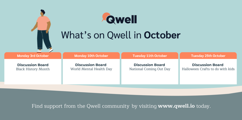 What's on Kooth and Qwell in October - Mental Health