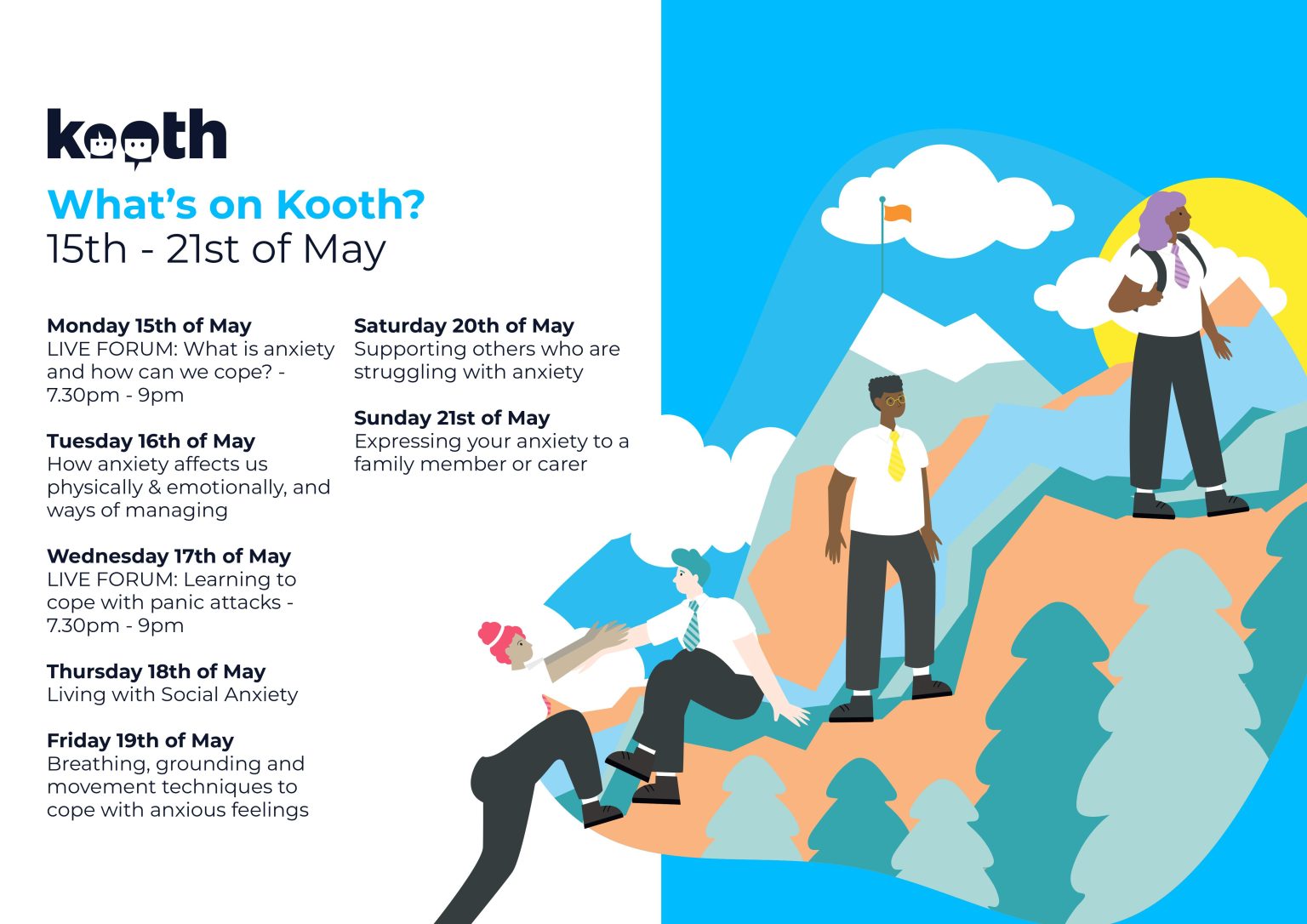 What's on Kooth April 24th to 30th - Mental Health